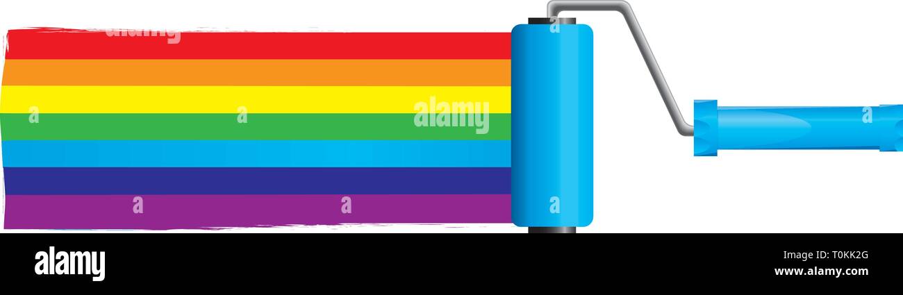 Rolled paint Stock Vector Images - Alamy