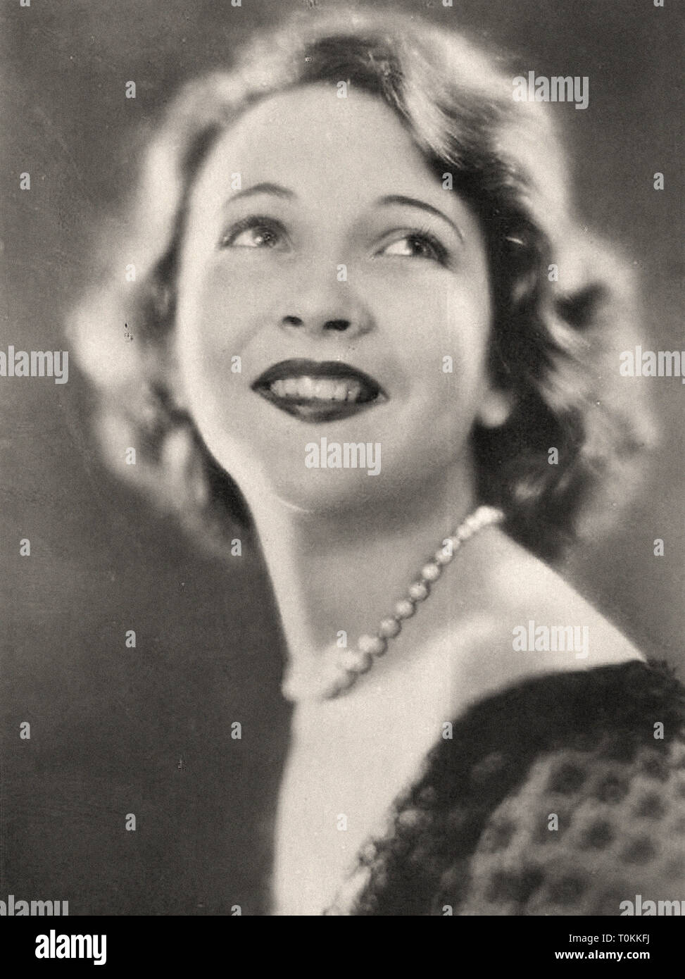 Portrait of Actress Eva Von Berne (1910-2010) - Silent movie era Stock ...