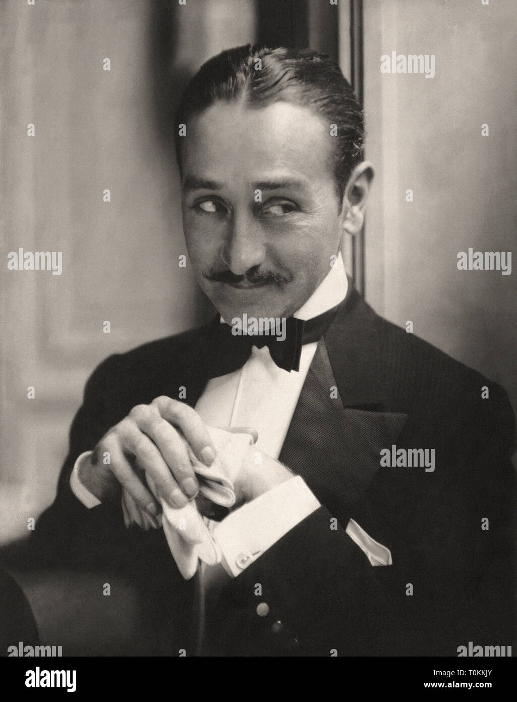 Portrait of Adolphe Menjou 1923 - Silent movie era Stock Photo - Alamy