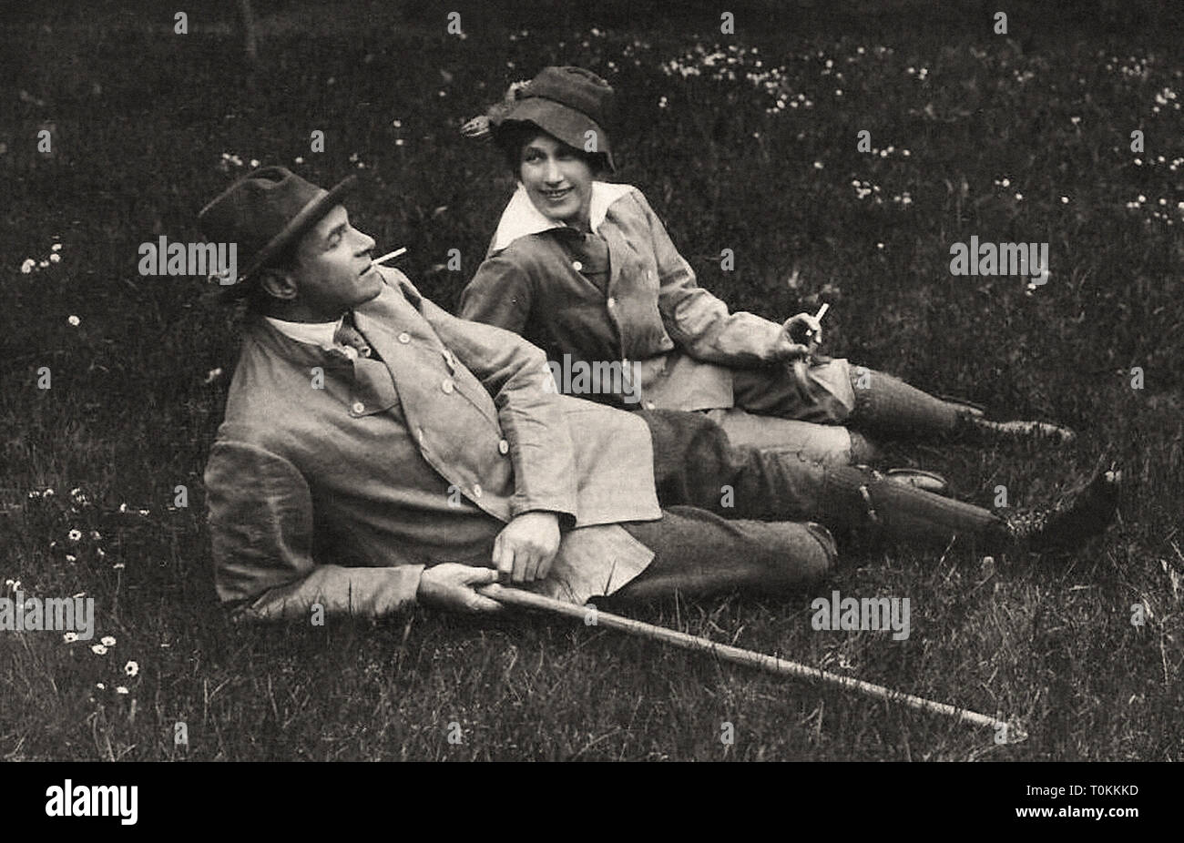 Portrait of Albert Bassermann Else Bassermann - Silent movie era Stock ...