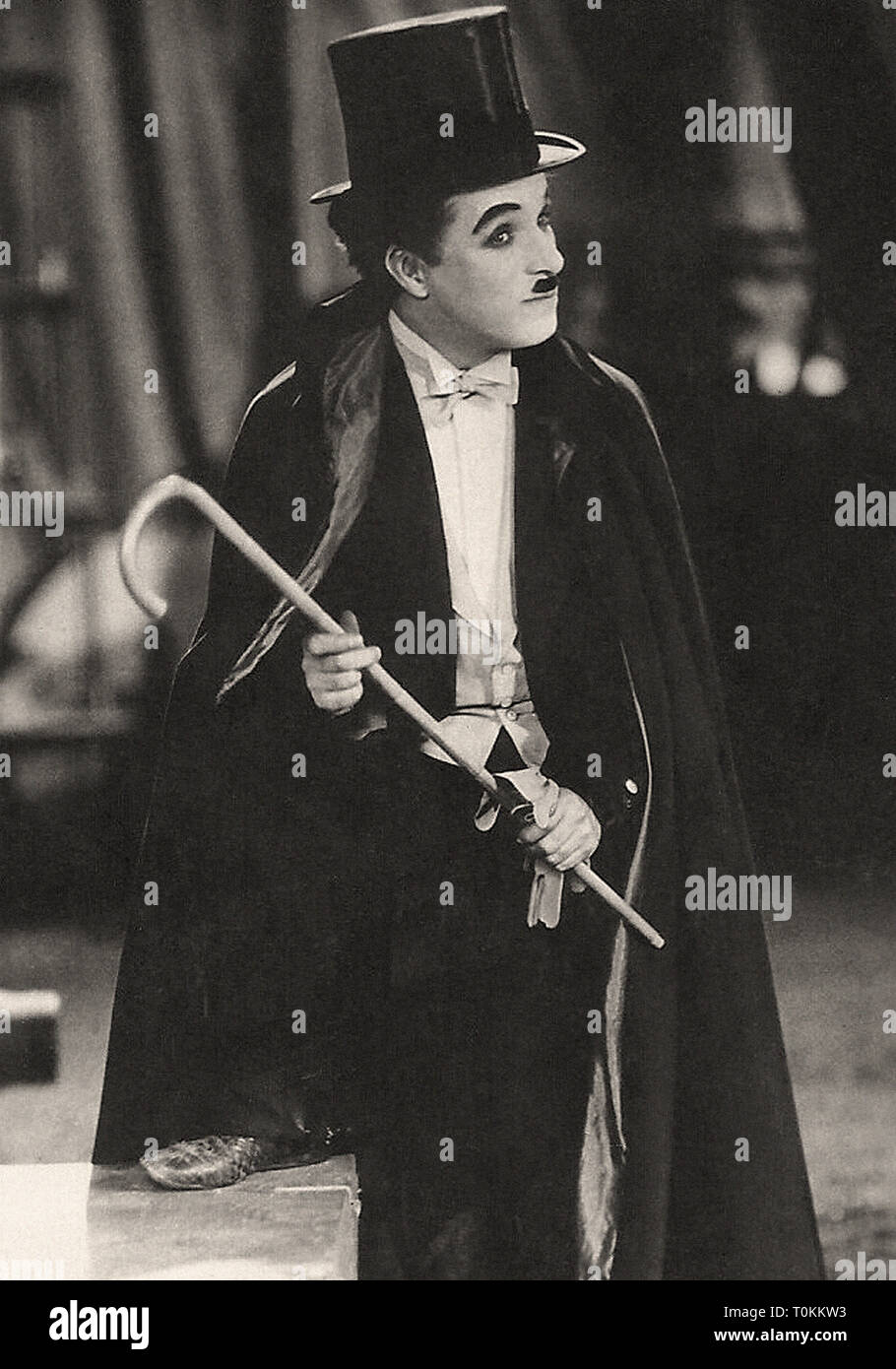Portrait of Charlie Chaplin the Circus - Silent movie era Stock Photo ...