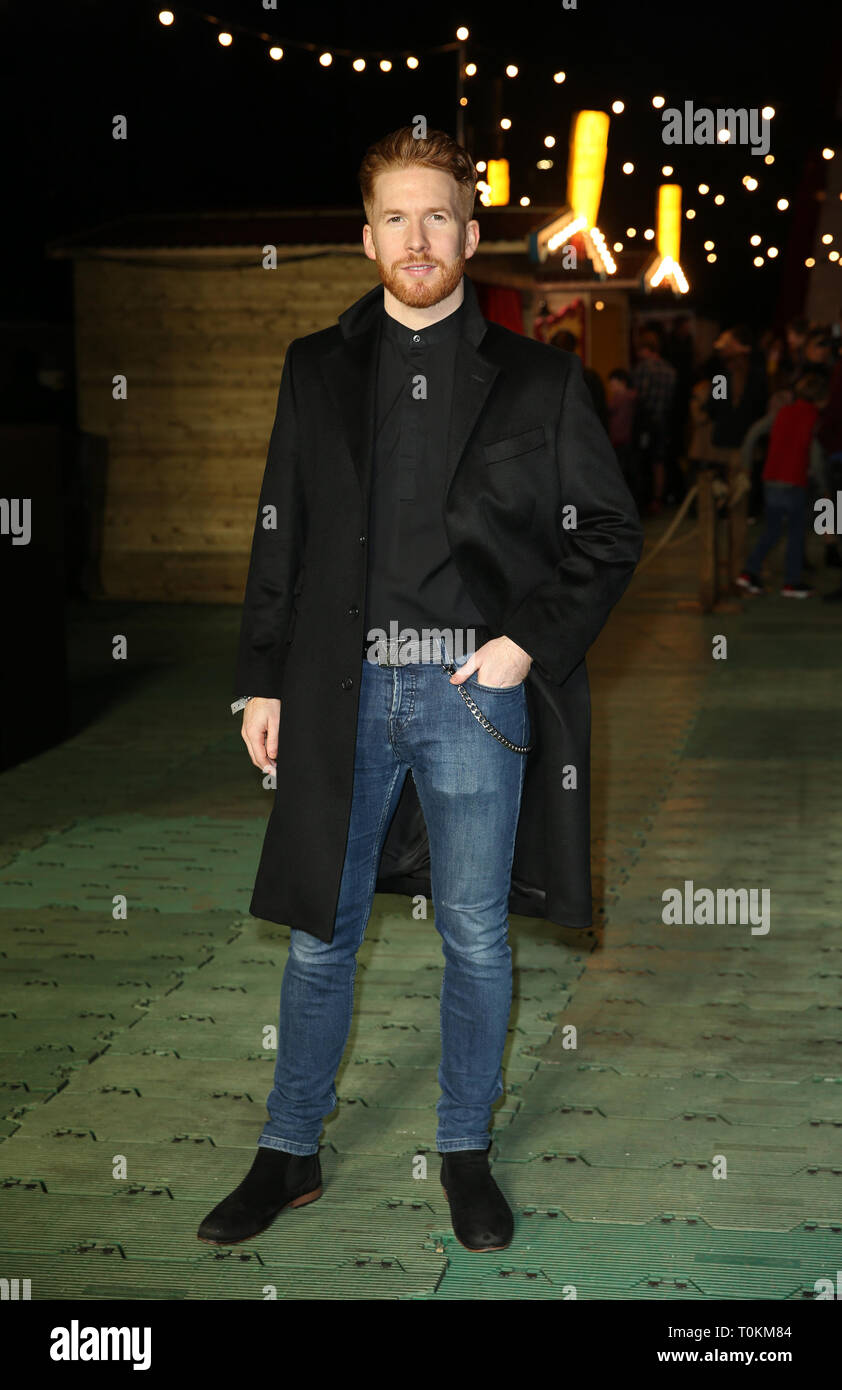 Neil Jones arriving for the official opening of Shazam funfair ...