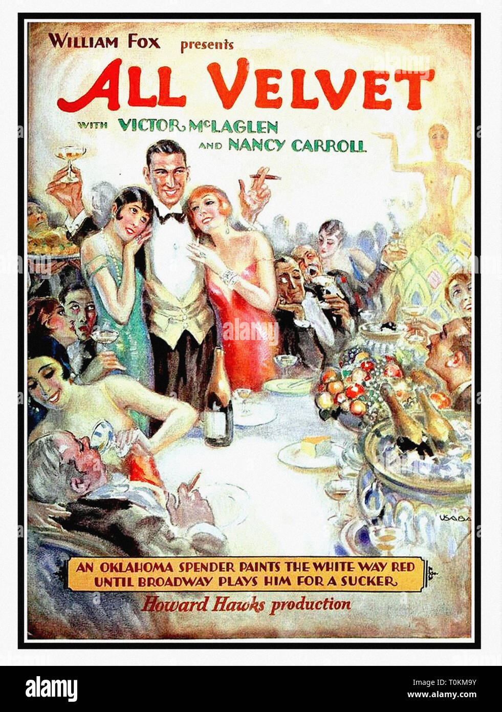 All Velvet 1928 - Vintage pre-code silent movie poster Stock Photo - Alamy