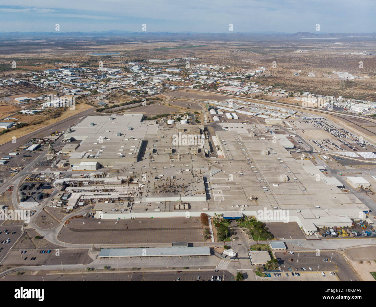 Aerial view of the Ford Motor Company automotive company in the ...