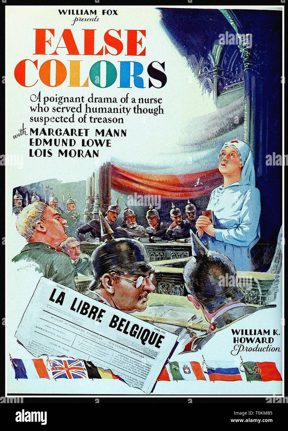 False Colors 1928 - Vintage pre-code silent movie poster Stock Photo ...