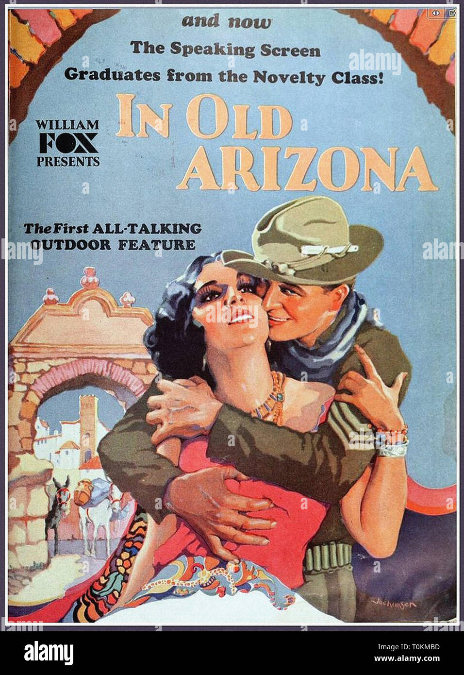 In Old Arizona 1928 - 1 - Vintage pre-code silent movie poster Stock ...