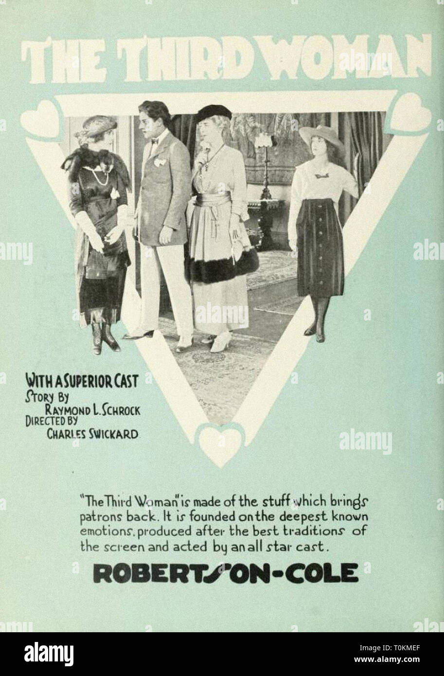 'The Third Woman' 1920 - Vintage pre-code silent movie poster Stock ...