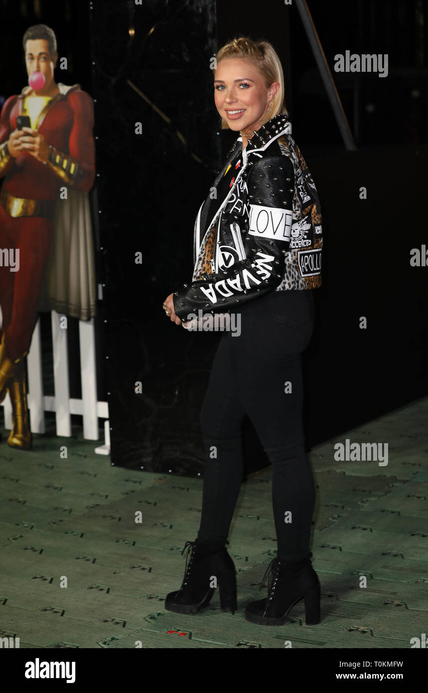 Gabbi Allen arriving for the official opening of Shazam funfair ...