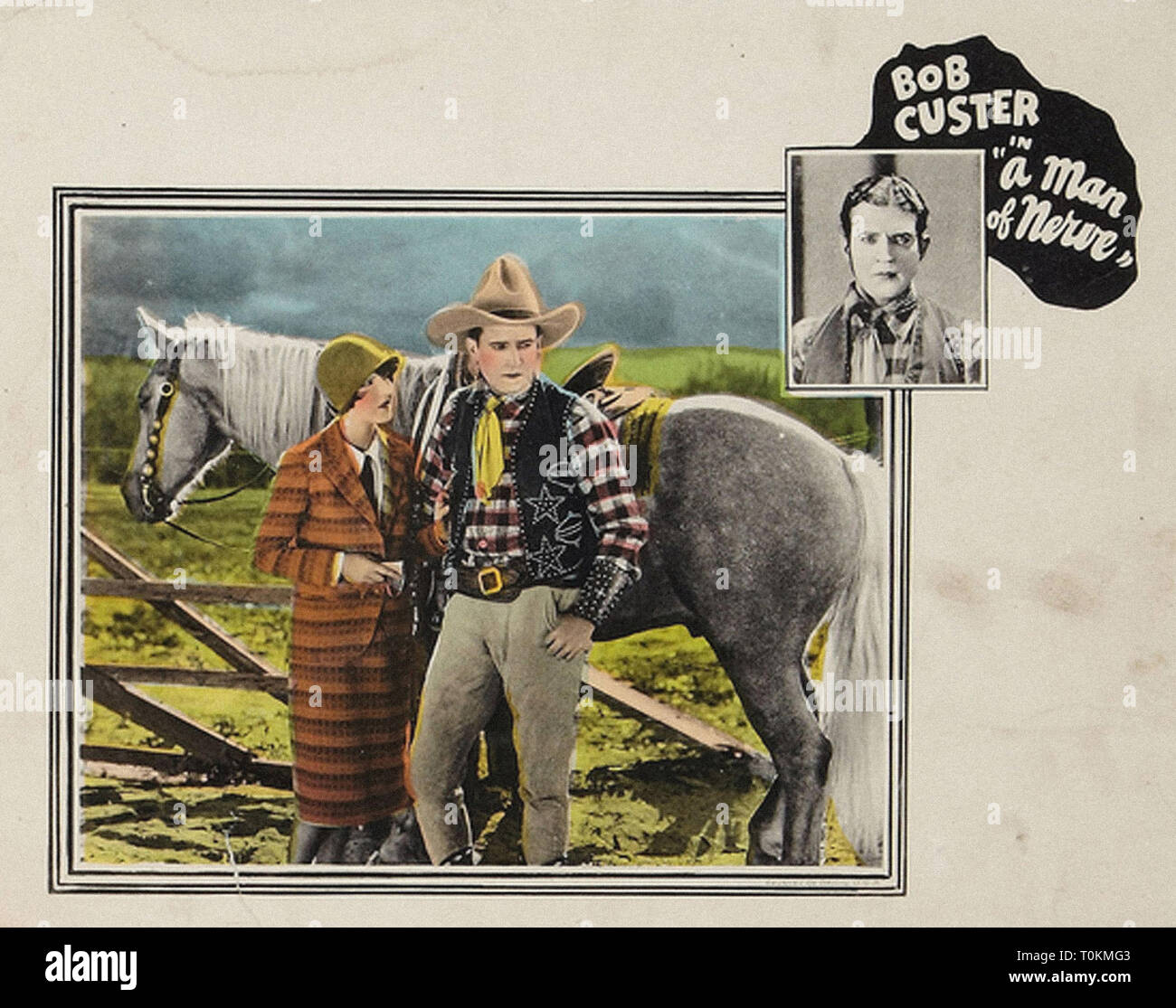 A Man of Nerve - Vintage pre-code silent movie poster Stock Photo - Alamy