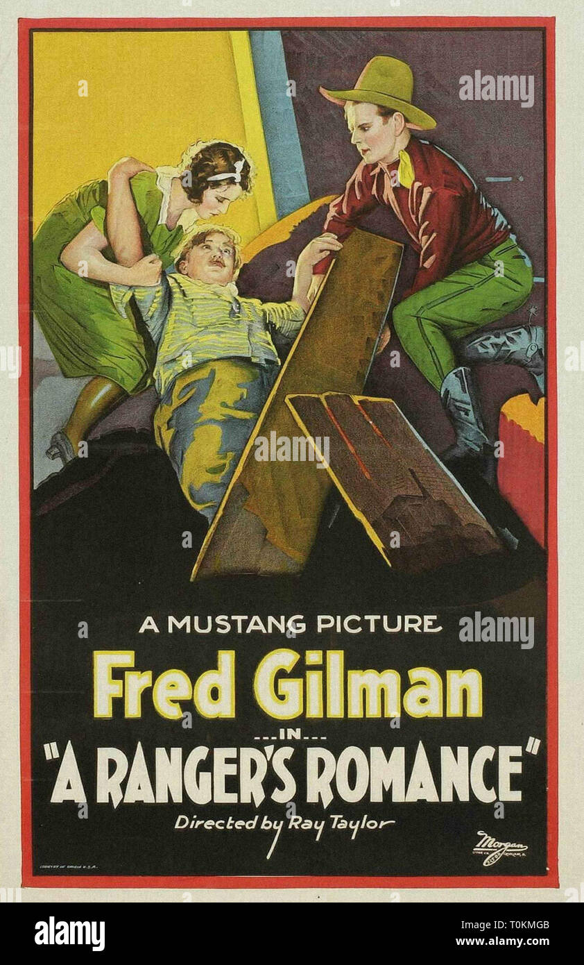 A Ranger's Romance - Vintage pre-code silent movie poster Stock Photo ...
