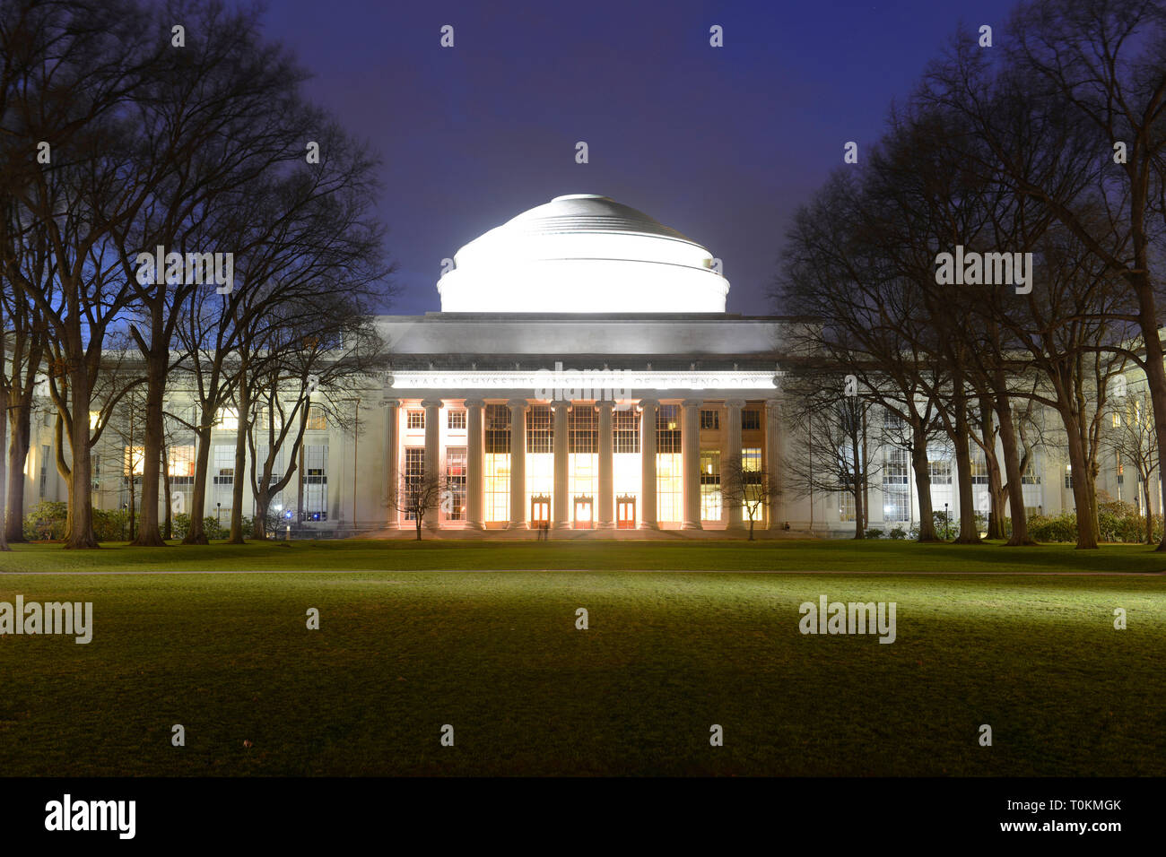 Great Dome of Massachussets Institute of Technology (MIT) at night ...