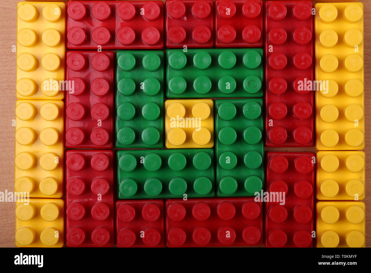 Beautiful background from a multi-colored plastic brick Stock Photo - Alamy