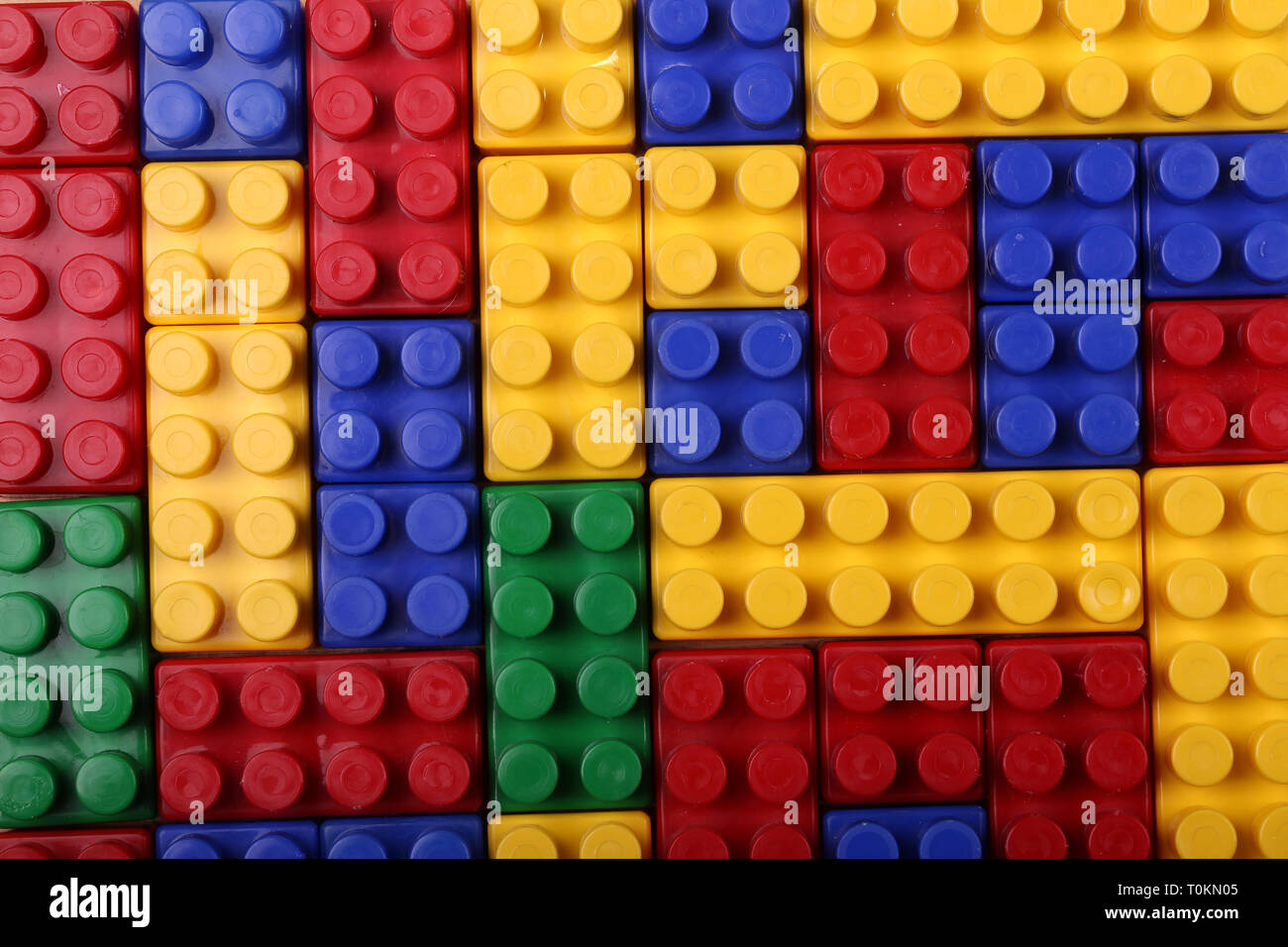 Beautiful background from a multi-colored plastic brick Stock Photo - Alamy