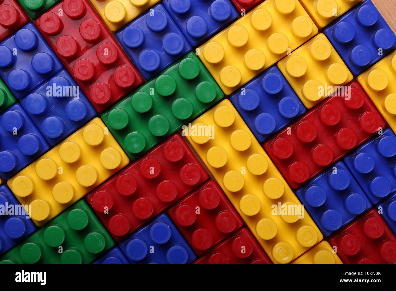 Beautiful background from a multi-colored plastic brick Stock Photo - Alamy