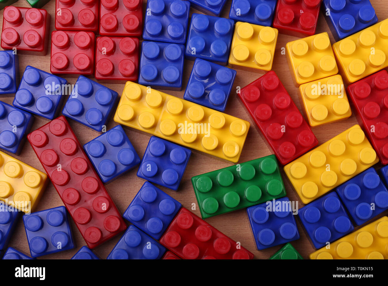 Beautiful background from a multi-colored plastic brick Stock Photo - Alamy