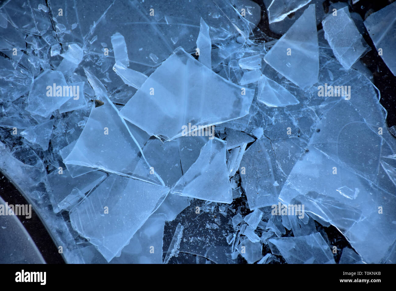 Puddle ice formations Stock Photo - Alamy