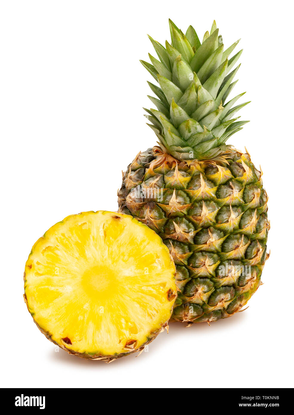 sliced pineapple path isolated Stock Photo - Alamy