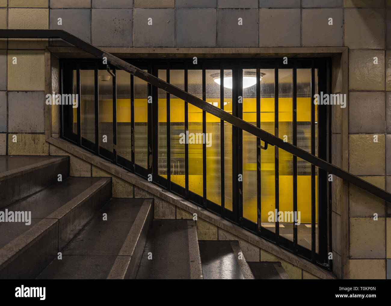 The view through the window in the subway station Stock Photo - Alamy