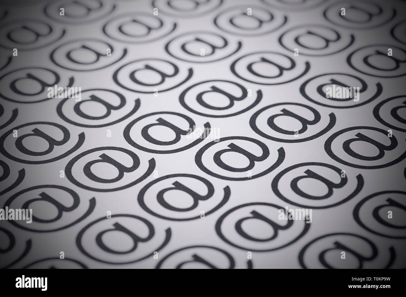 E-mail marks on a white background, selective focus image Stock Photo ...