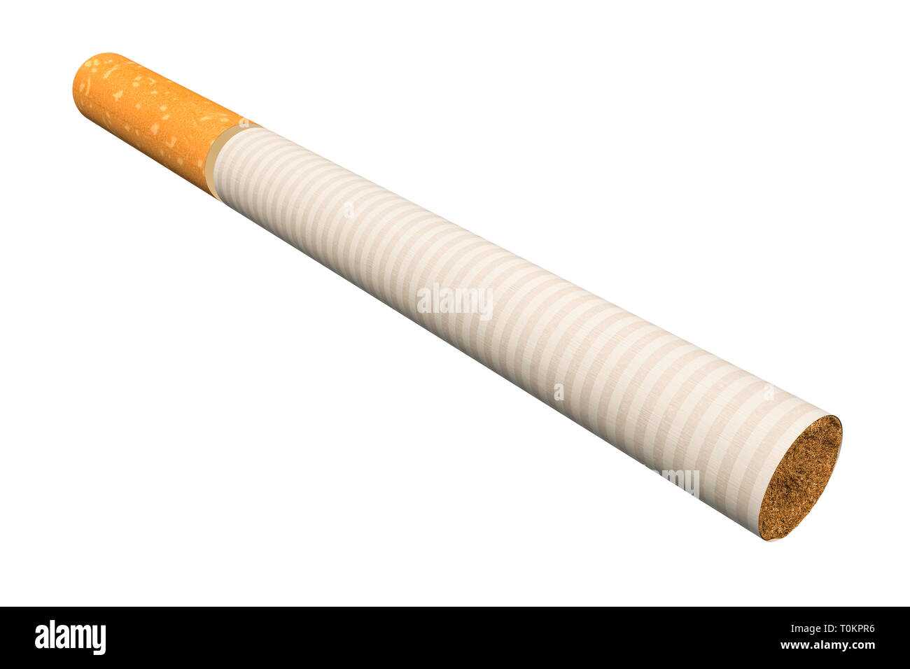 Cigarette closeup, 3D rendering isolated on white background Stock ...