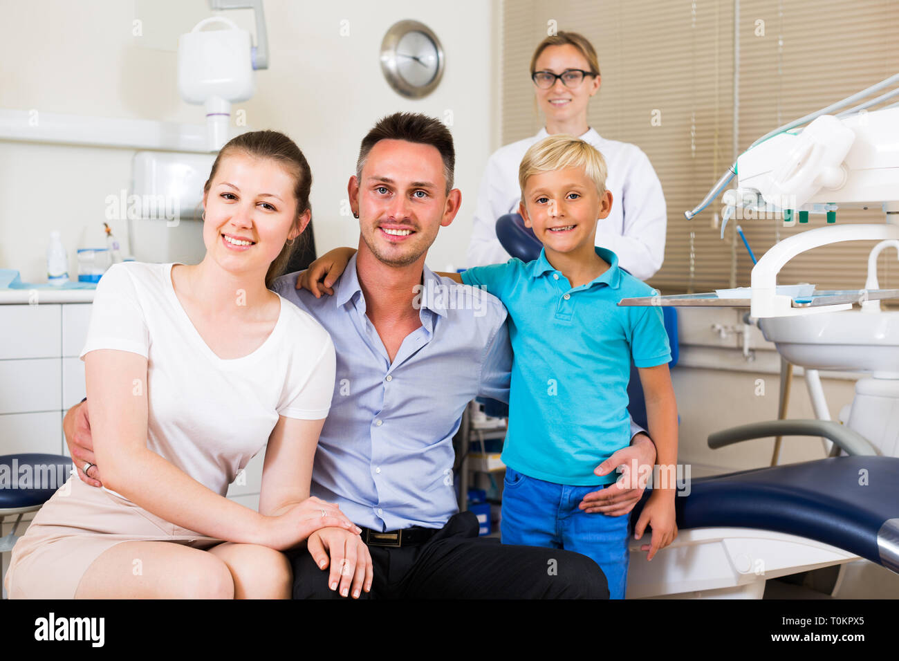 Patients are visiting dentist in clinic Stock Photo - Alamy