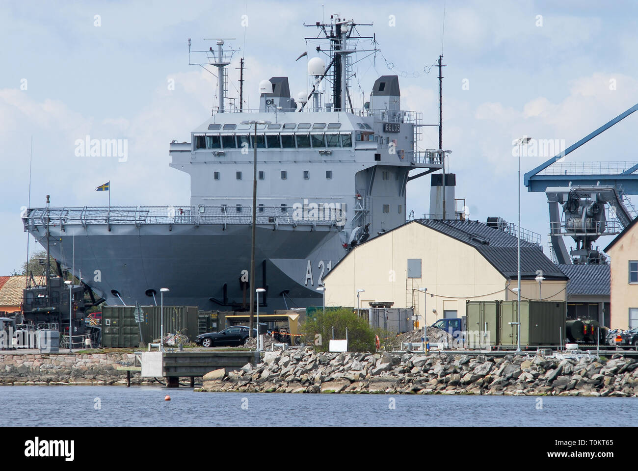 HSwMS Belos A214 submarine rescue ship in 1st Submarine flotilla of ...