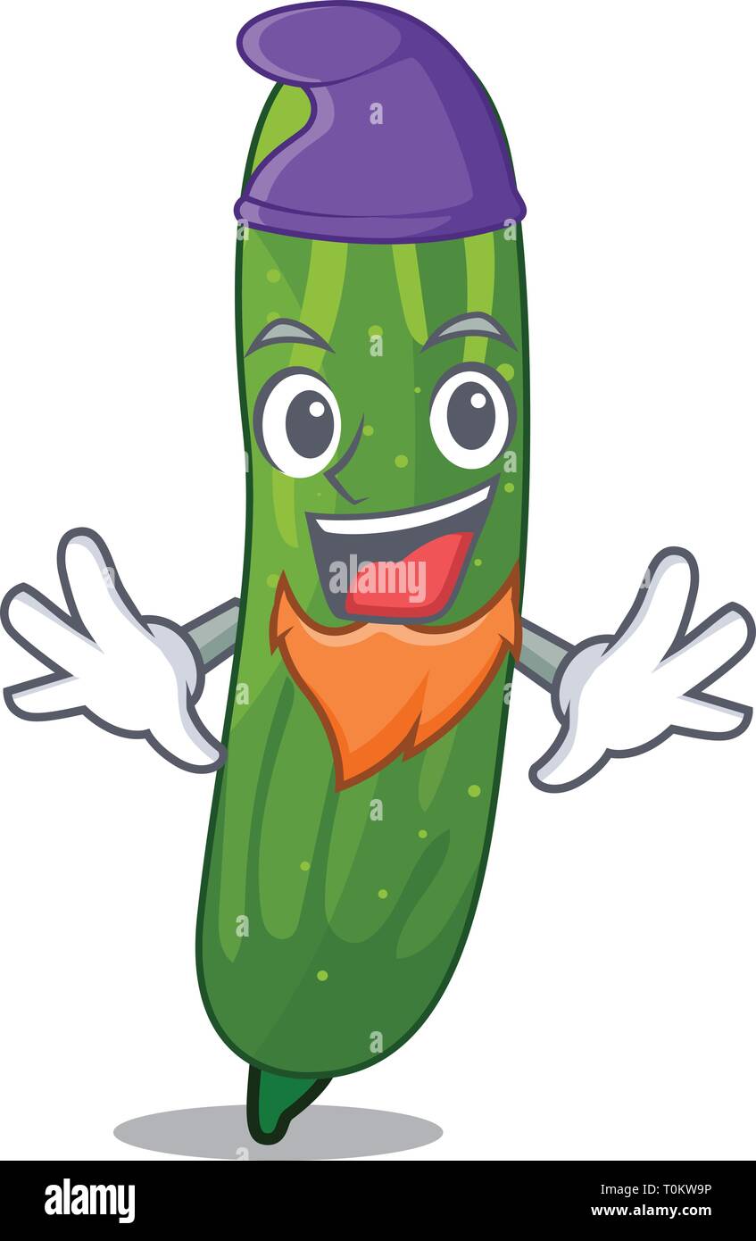 Elf fresh cucumber in the character bowl Stock Vector Image & Art - Alamy