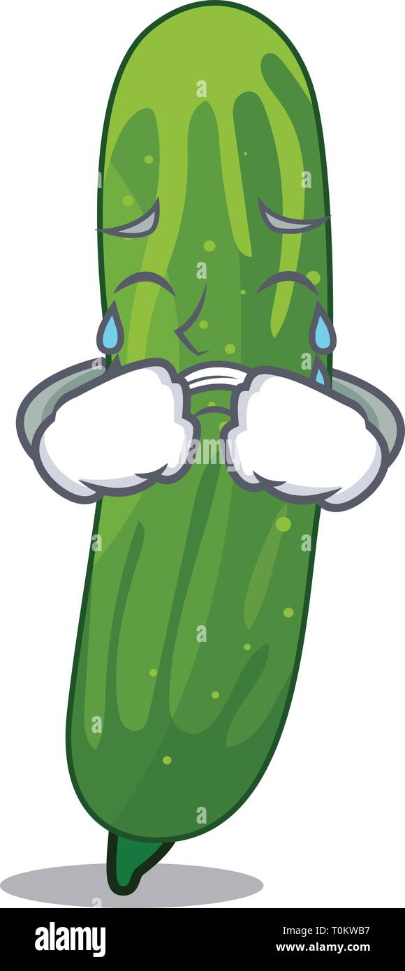 Crying fresh cucumber isolated in the cartoon Stock Vector Image & Art - Alamy