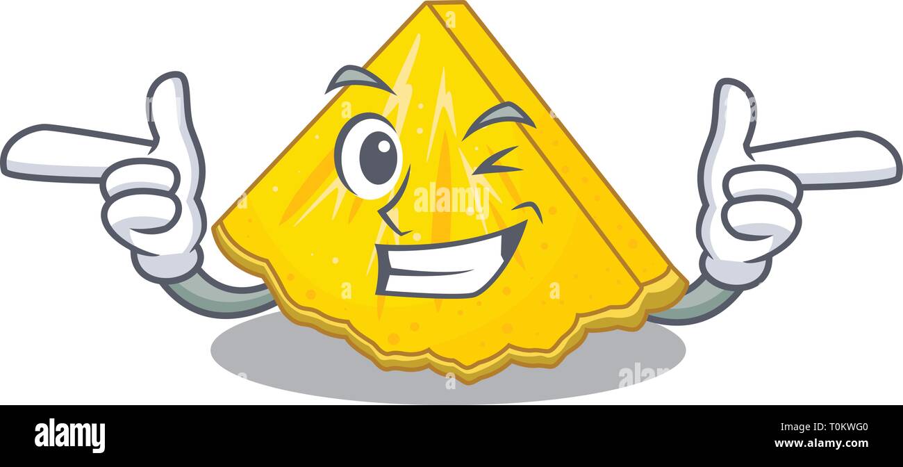 Wink pineapple slice isolated in the mascot Stock Vector Image & Art ...