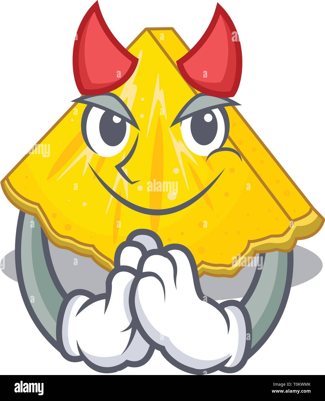 Devil pineapple slice in a cartoon fridge Stock Vector Image & Art - Alamy