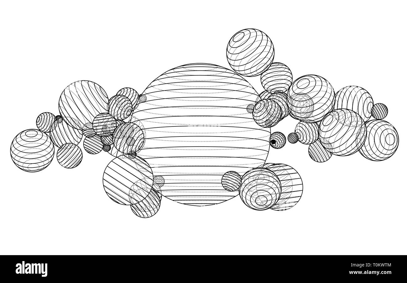 Abstract outline spheres concept. Vector Stock Vector Image & Art - Alamy