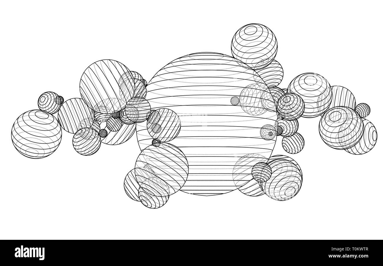 Abstract outline spheres concept. Vector Stock Vector Image & Art - Alamy