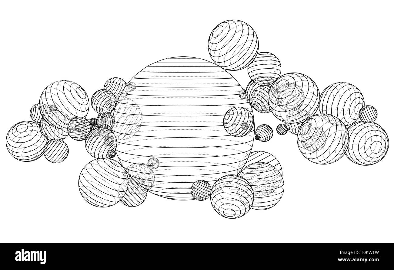 Abstract outline spheres concept. Vector Stock Vector Image & Art - Alamy