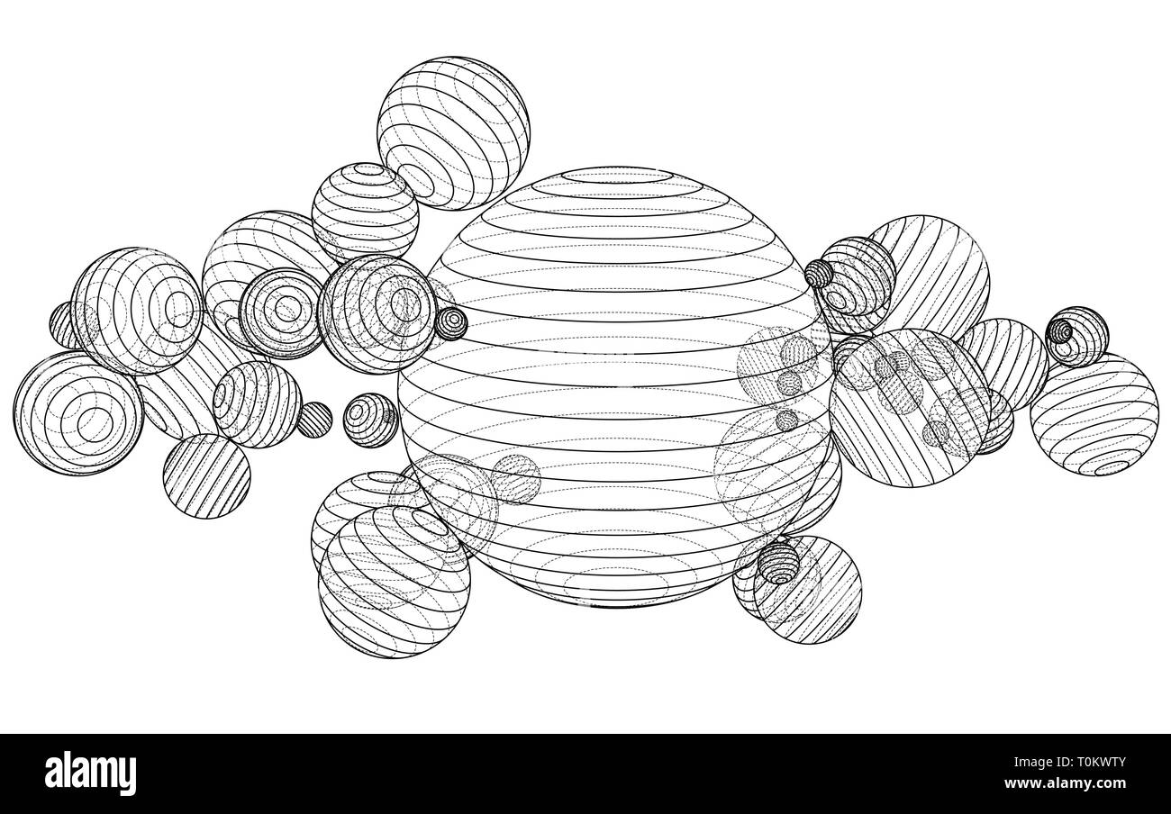 Abstract outline spheres concept. Vector Stock Vector Image & Art - Alamy