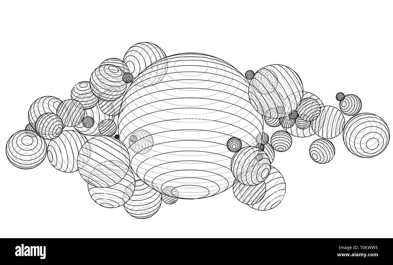 Abstract outline spheres concept. Vector Stock Vector Image & Art - Alamy