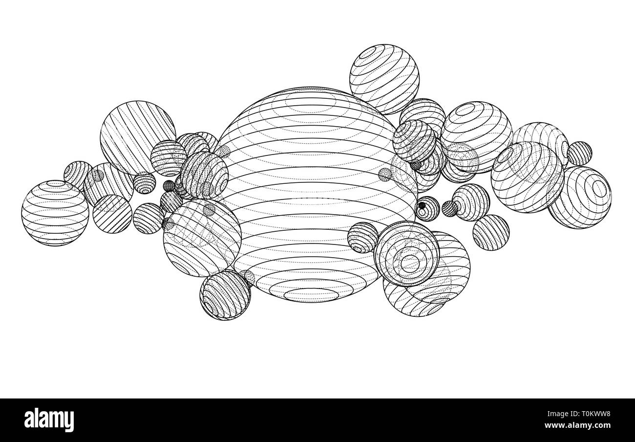Abstract outline spheres concept. Vector Stock Vector Image & Art - Alamy