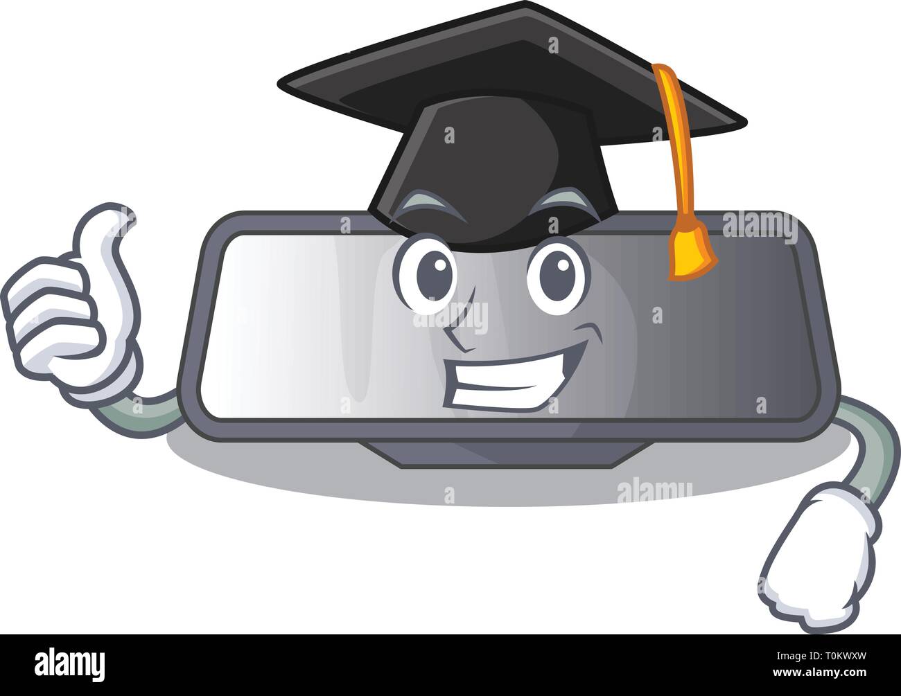 Graduation rear view mirror in cartoon shape Stock Vector Image & Art ...