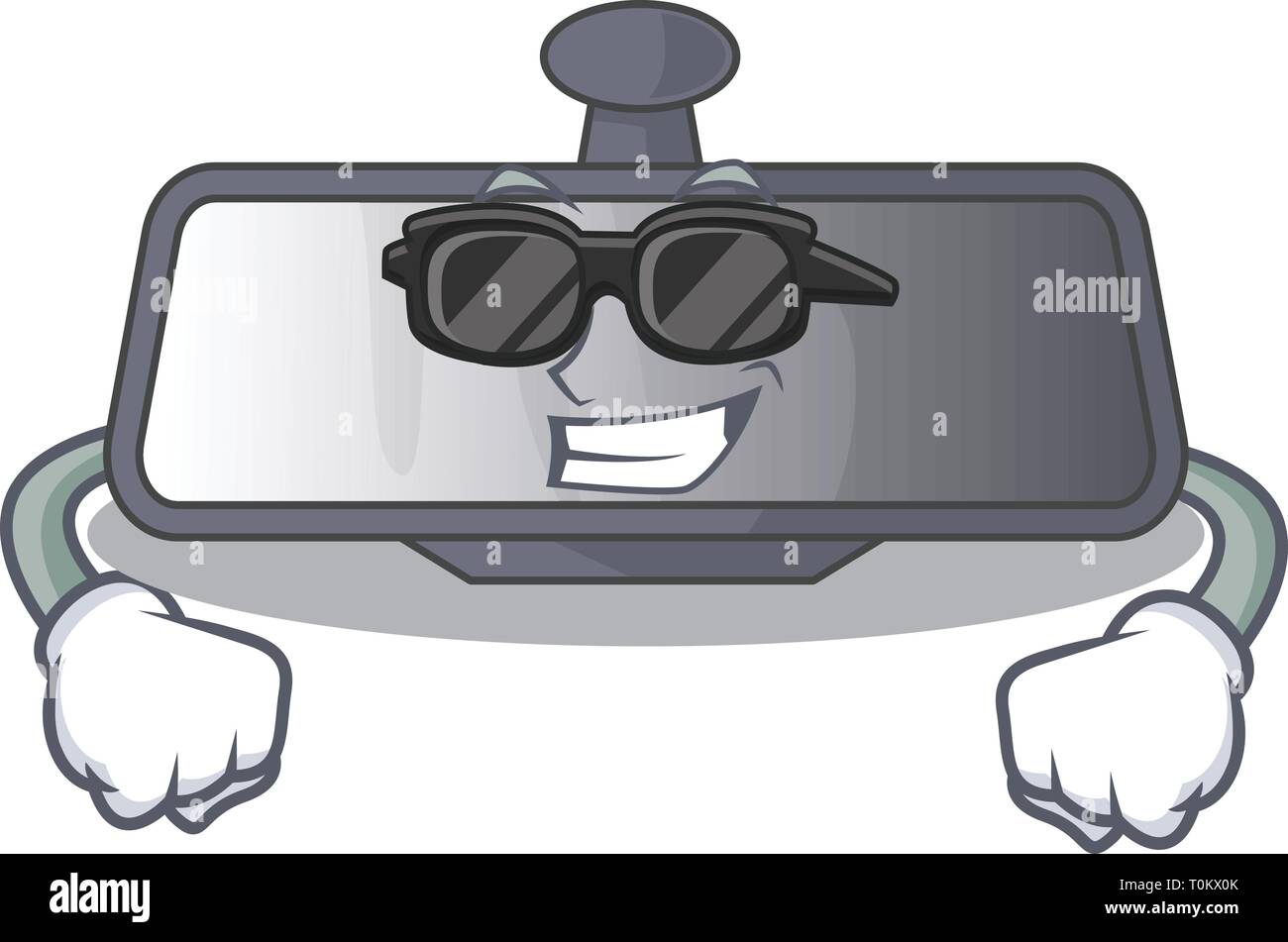 Super cool rear view mirror in cartoon shape Stock Vector Image & Art ...