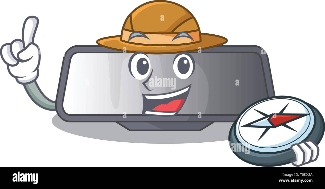 Explorer rear view mirror in cartoon car Stock Vector Image & Art - Alamy