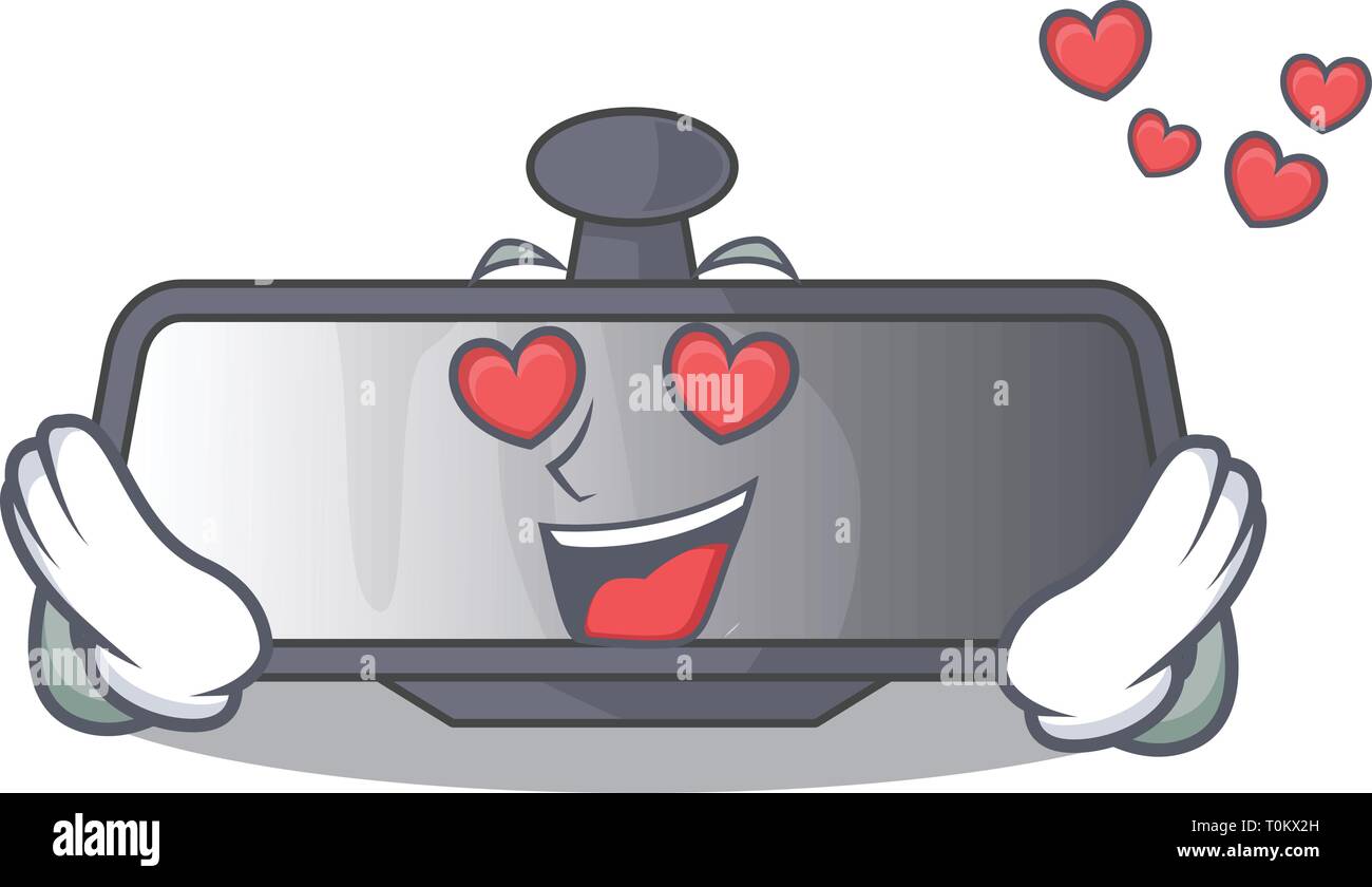 In love rear view mirror in cartoon car Stock Vector Image & Art - Alamy