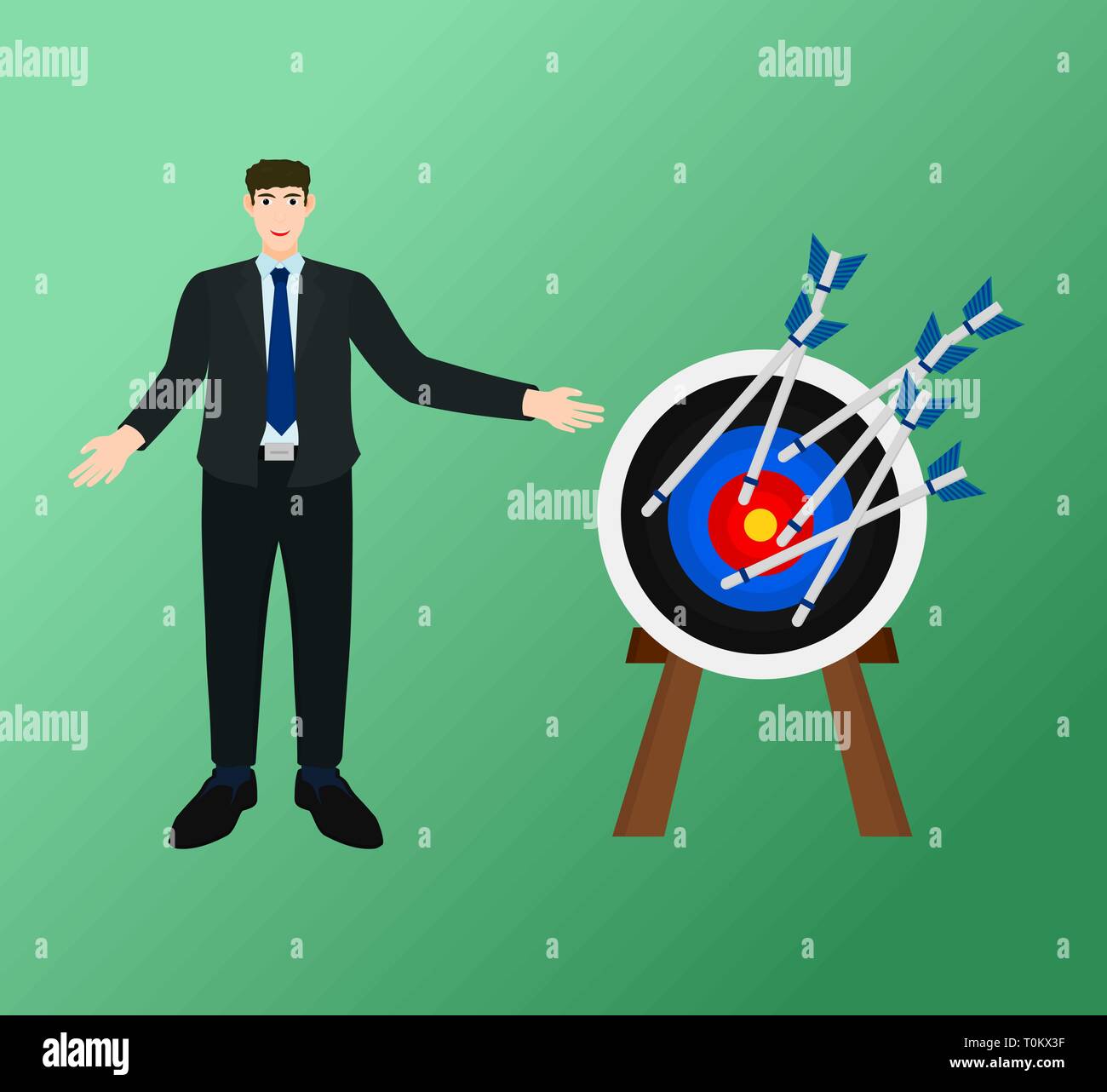 Archery target stand Stock Vector Images - Alamy