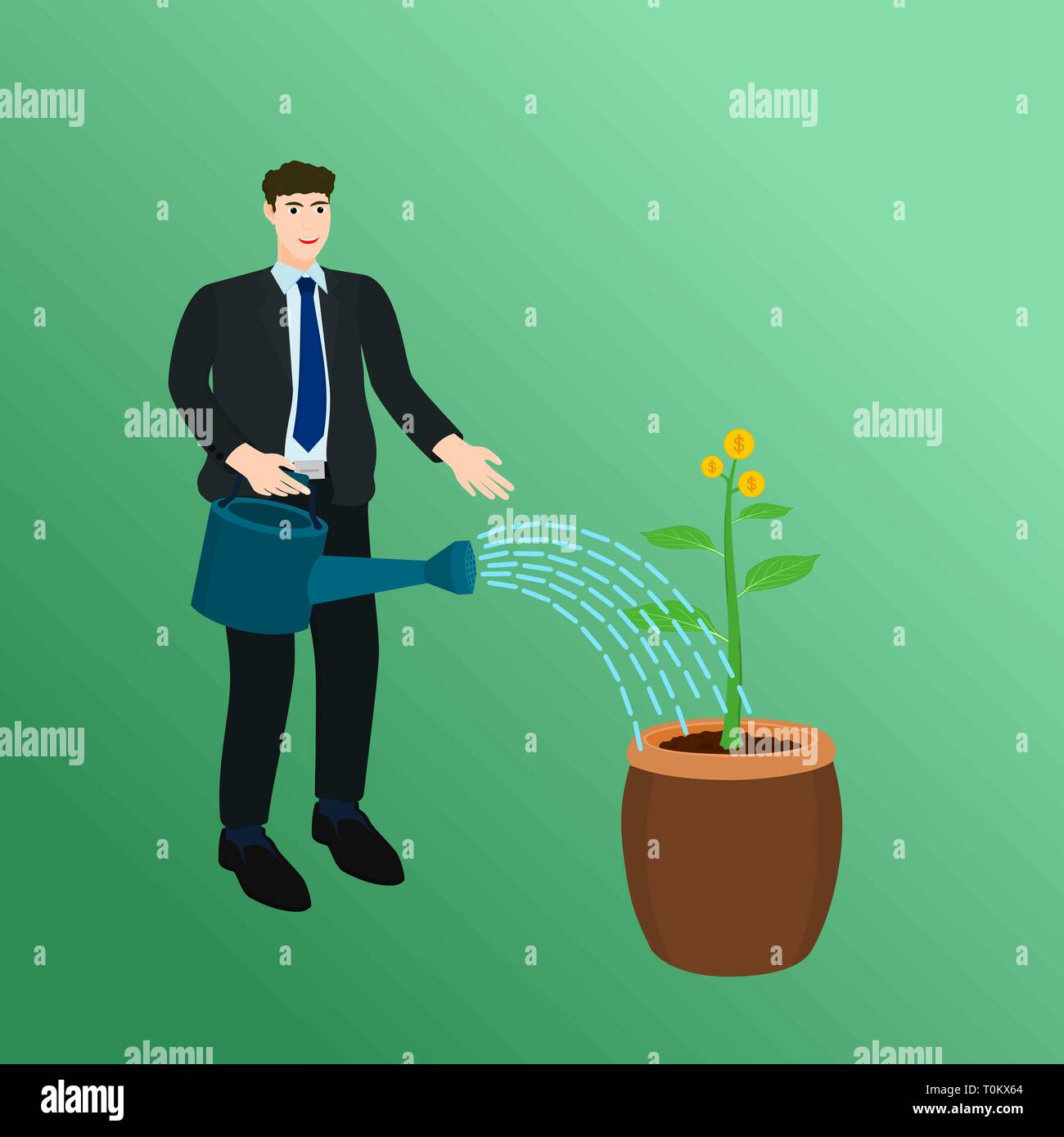 Small tree in ceramic Stock Vector Images - Alamy
