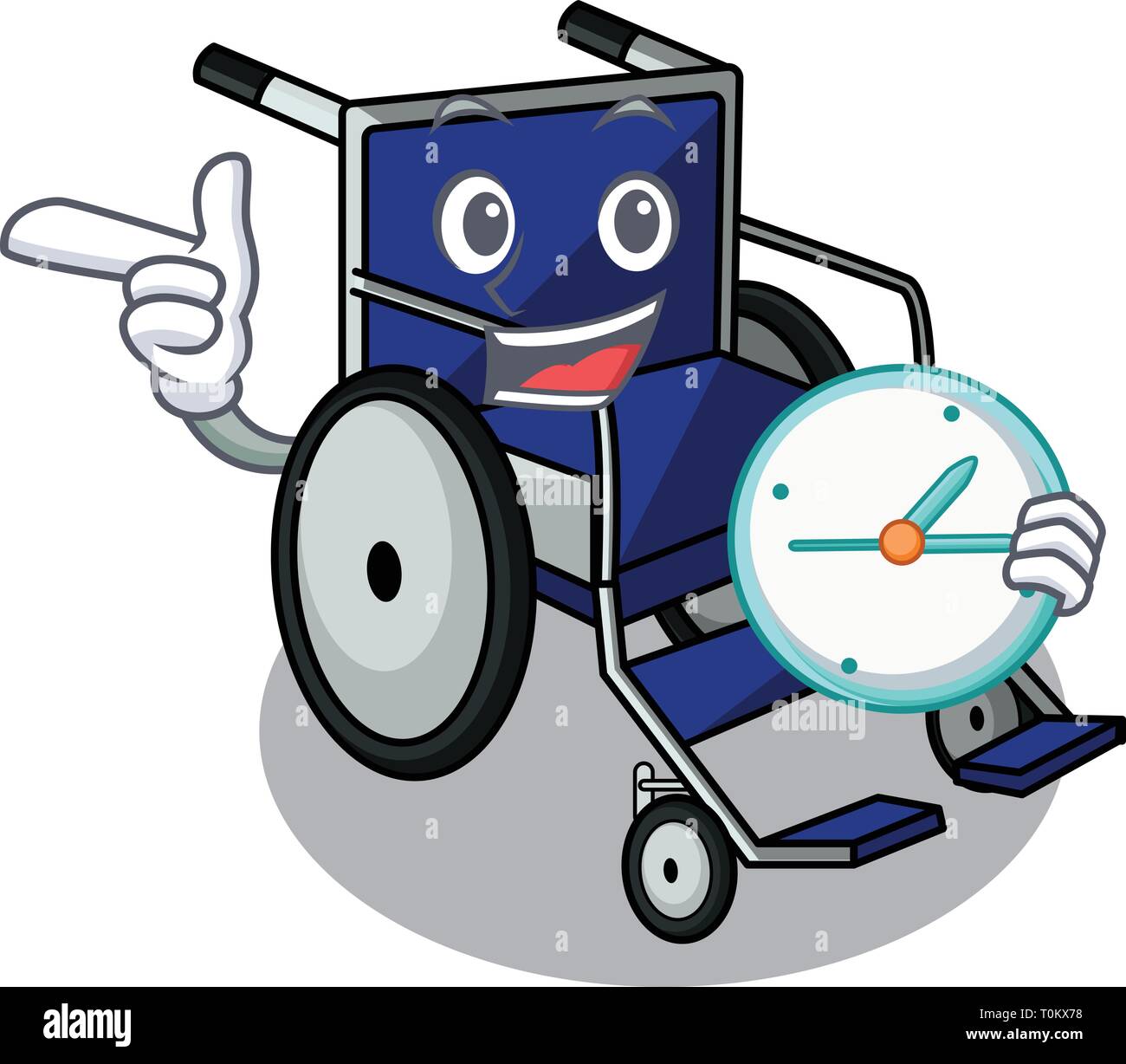 With clock wheelchair in the a character shape Stock Vector Image & Art ...