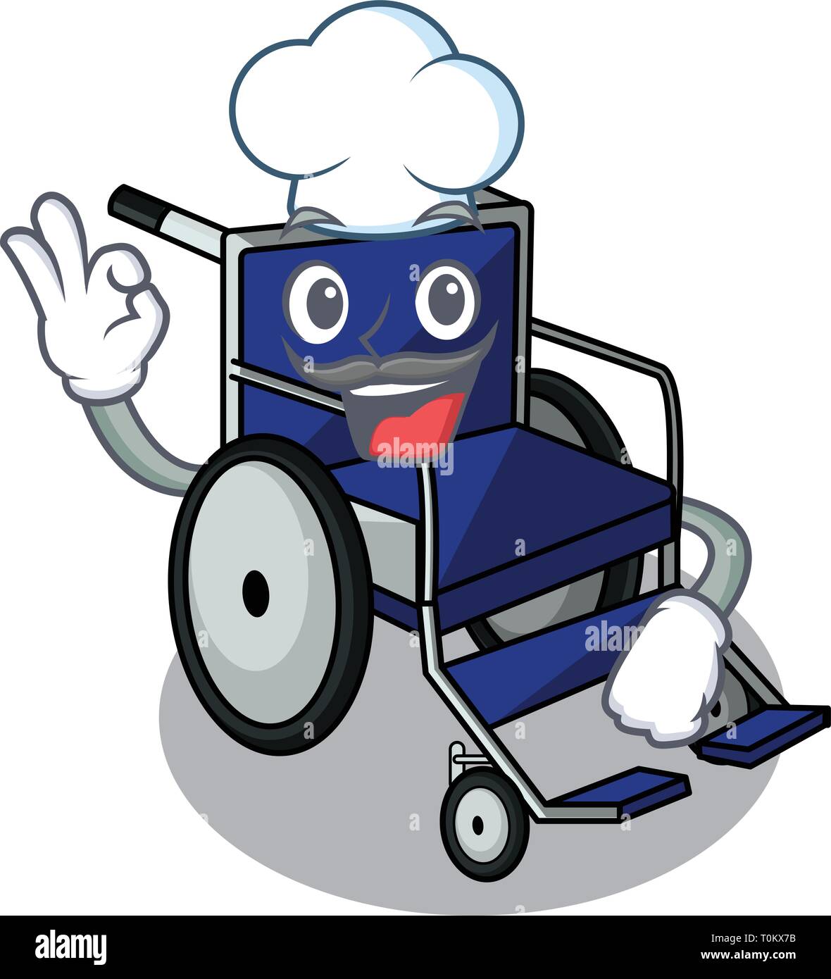Chef wheelchair in the a character shape Stock Vector Image & Art - Alamy