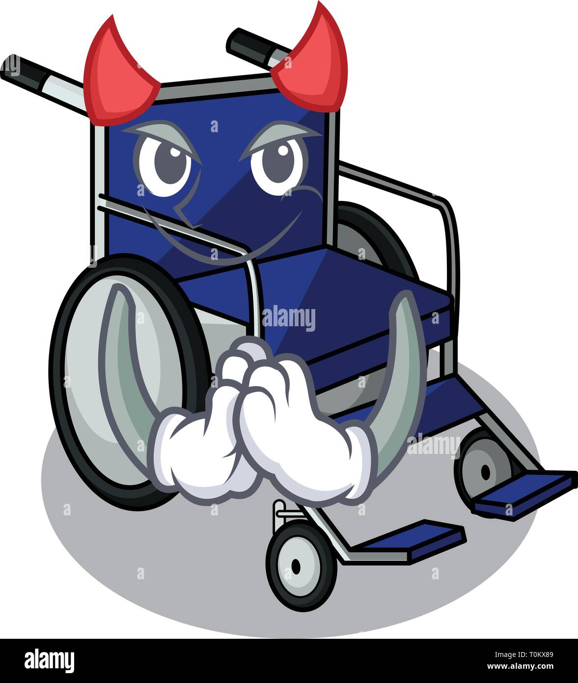 Devil cartoon wheelchair in a hospital room Stock Vector Image & Art ...