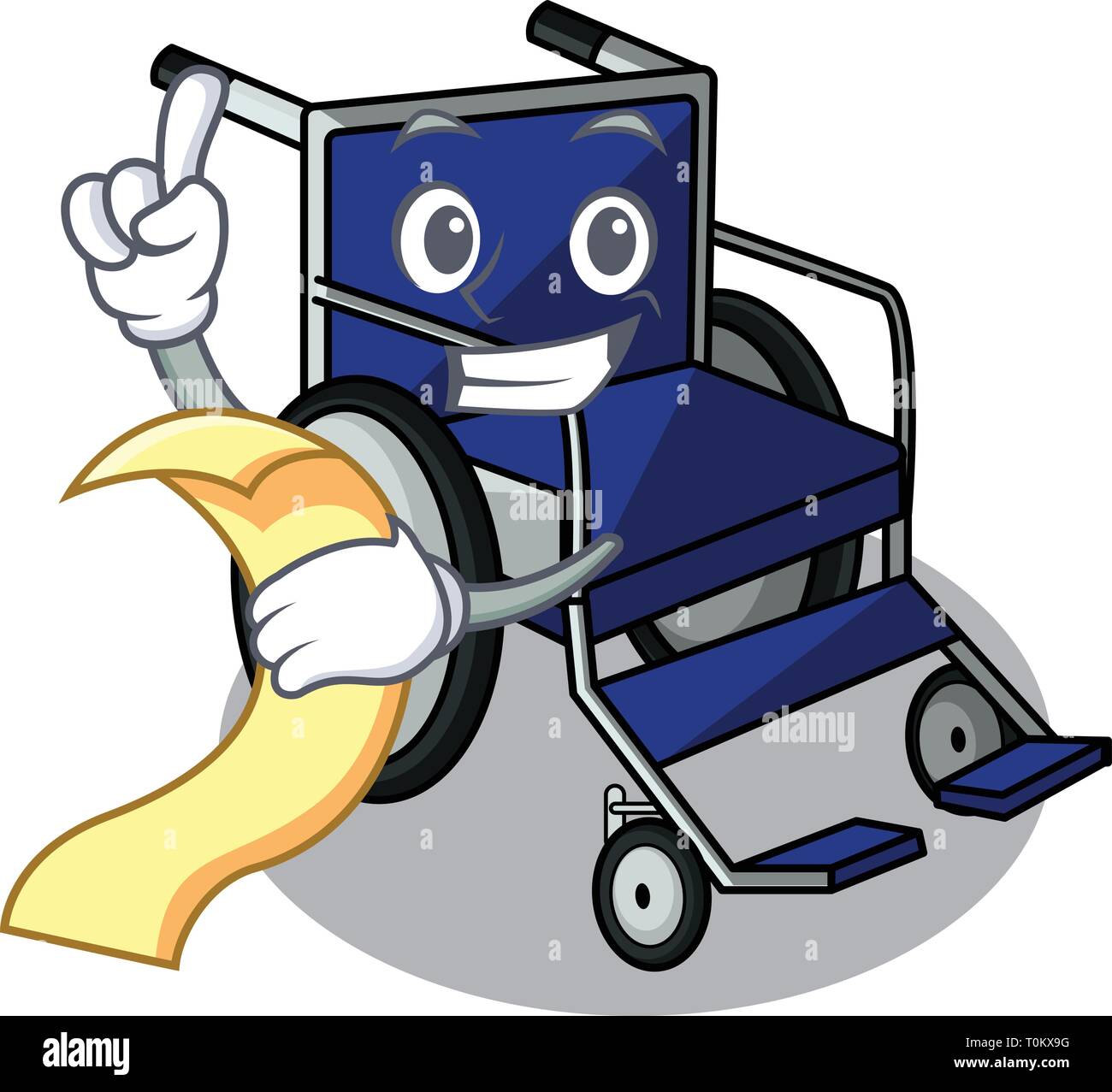 With menu cartoon wheelchair in a hospital room Stock Vector Image ...