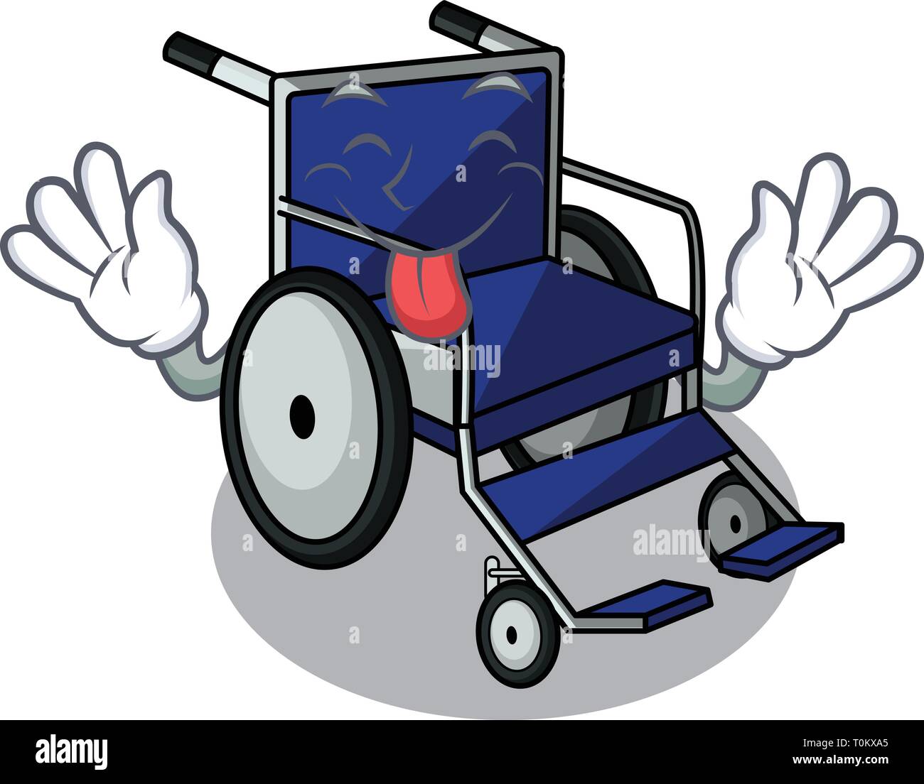 Tongue out miniature wheelchair the shape of mascot Stock Vector Image ...