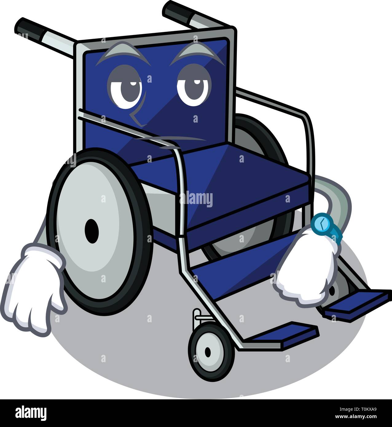 Waiting miniature wheelchair the shape of mascot Stock Vector Image ...