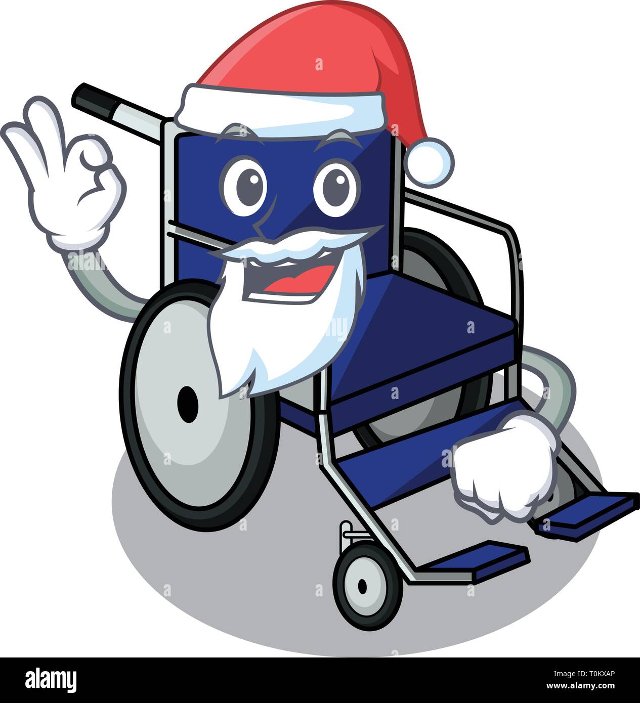 Santa miniature wheelchair the shape of mascot Stock Vector Image & Art ...