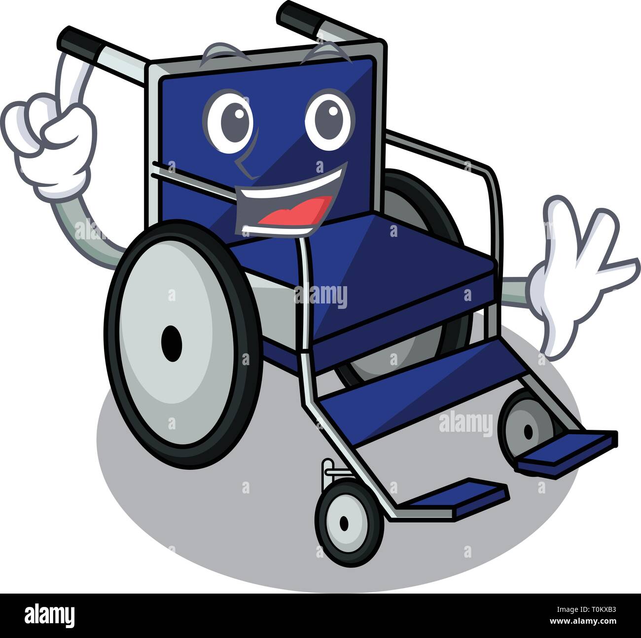 Finger miniature wheelchair the shape of mascot Stock Vector Image ...